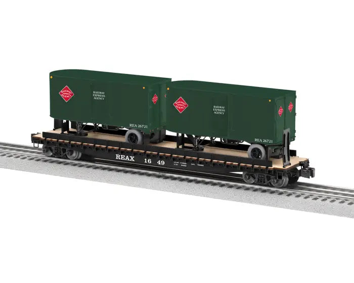 2426730 - RAILWAY EXPRESS AGENCY 50' TOFC FLATCAR W/ 20' TRAILERS ...